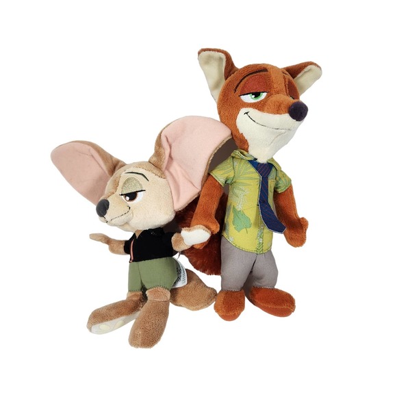Disney | Toys | Disney Zootopia Lot Of 2 Nick Wilde Finnick Soft ...